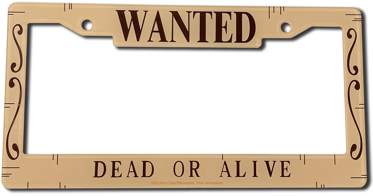 ONE PIECE - WANTED POSTERS STYLE LICENSE PLATE FRAME – Great Eastern ...